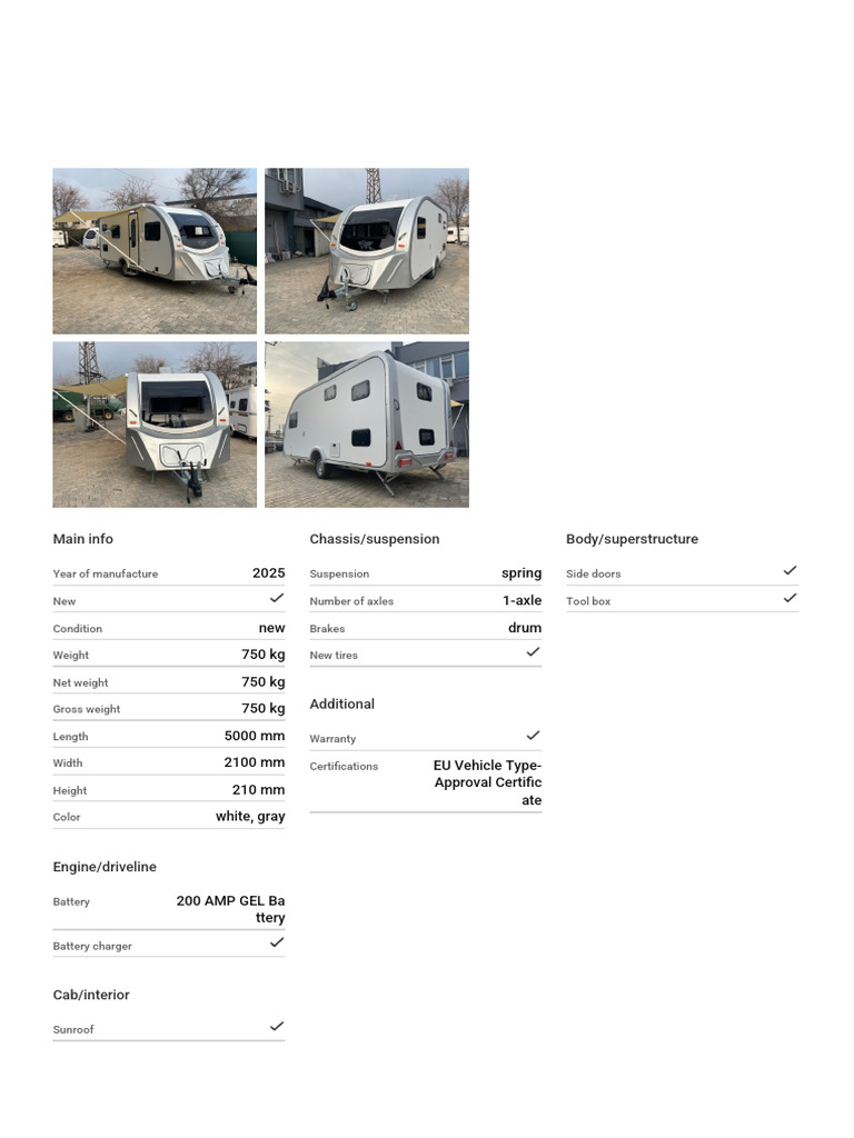 KAMPKON 514 C New Caravan for Sale | PDF | Automotive Industry | Car