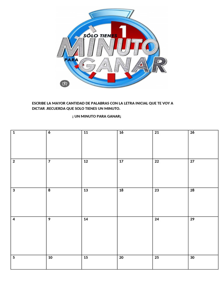 Un Minuto para Ganar | PDF