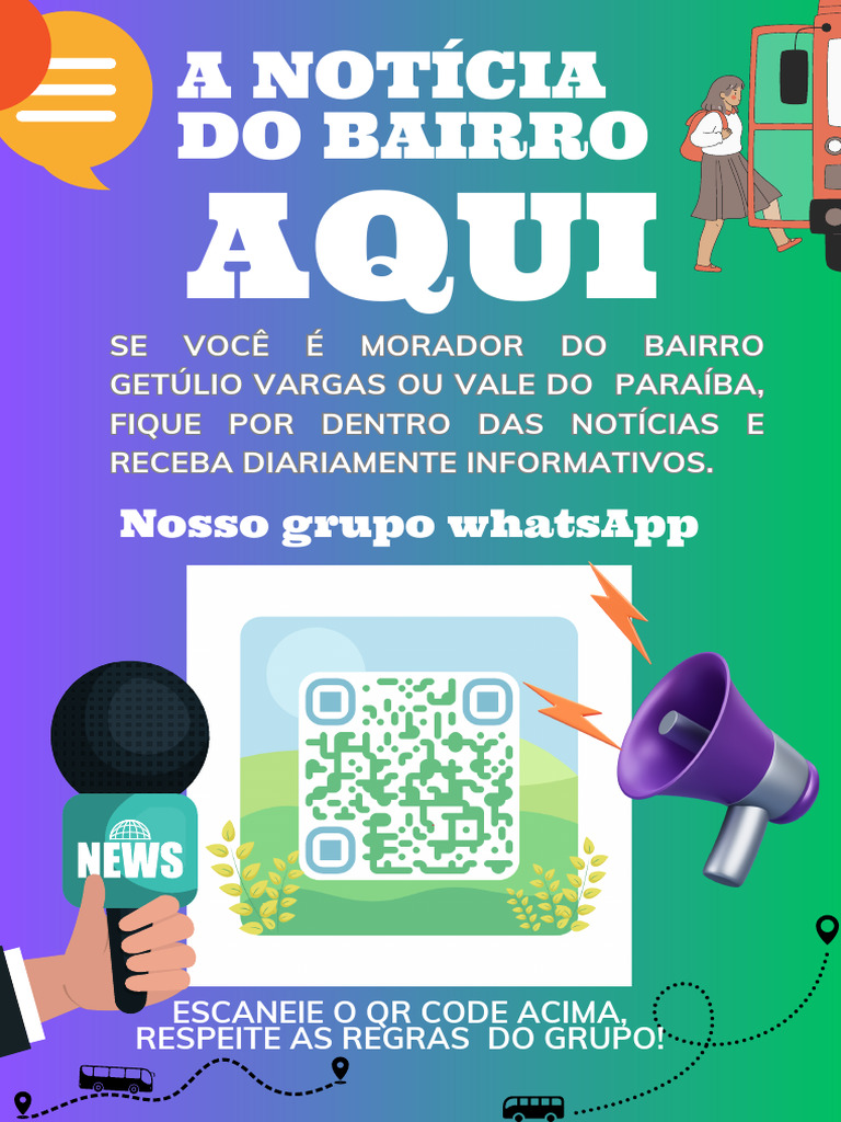 Flyer A4 Whatsapp Notícia Do Bairro Moderno | PDF