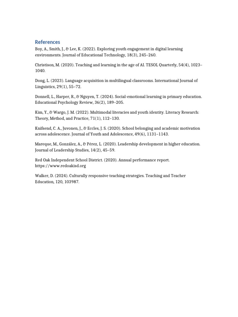APA References Chapter 1 To 3 | PDF
