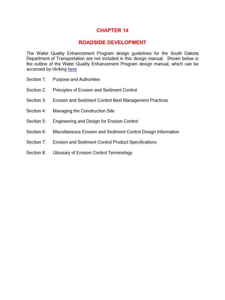 Dotsd - Road - Chapter 14 - Roadside - Development | PDF