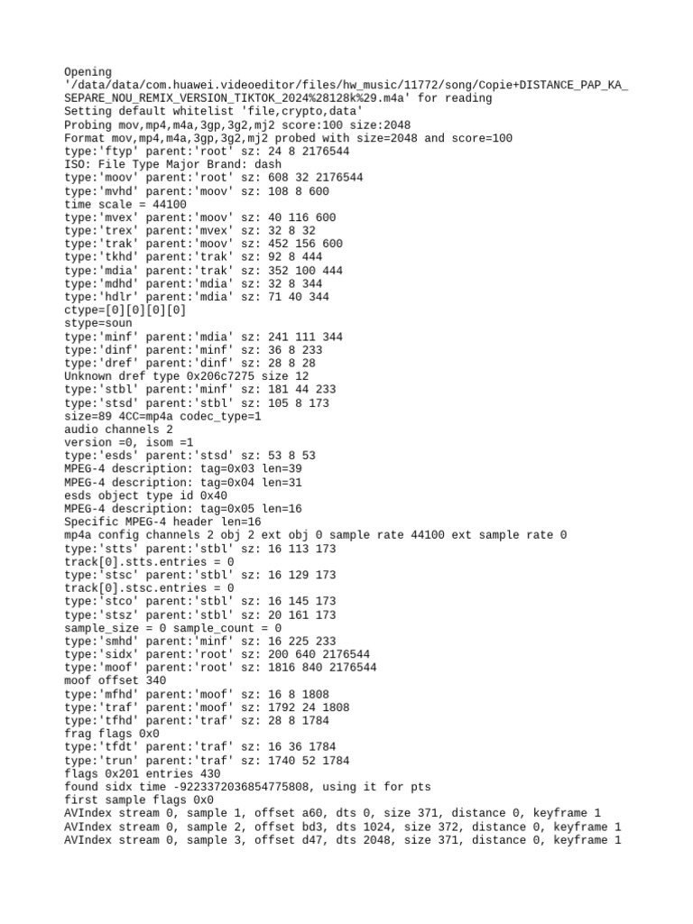 Av Log | PDF | Computer File Formats | Film And Video Technology