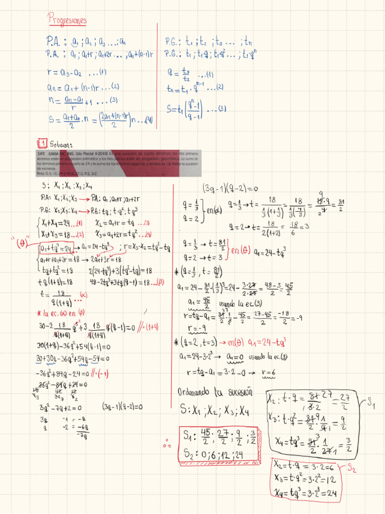 REPASO PROGRESIONES | PDF