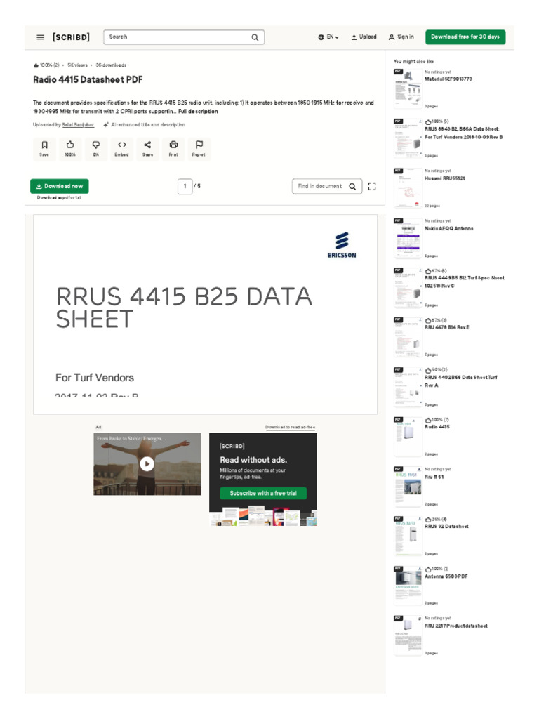 Ericson 4415 b25 Radio | PDF | Scribd | Computing