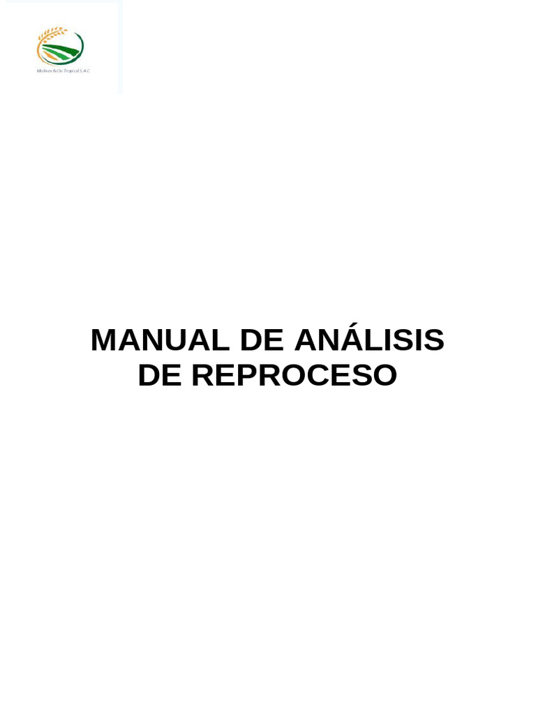 Manual de Análisis de Reproceso | PDF
