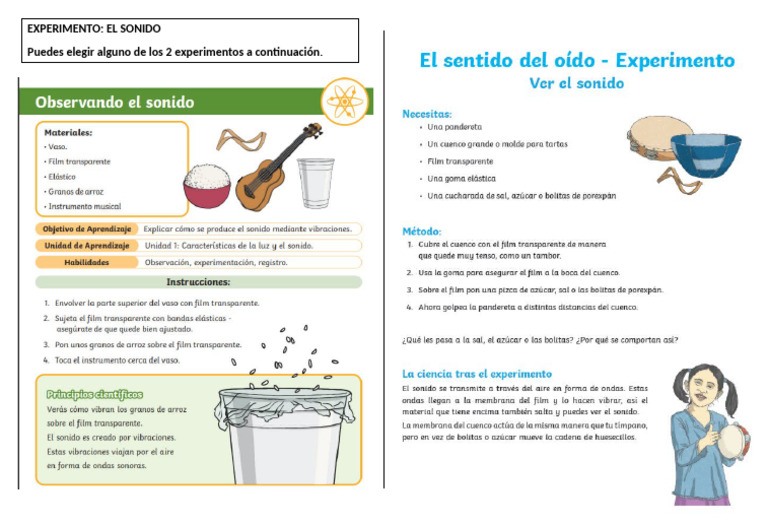 FICHA - Sonido Experimento | PDF