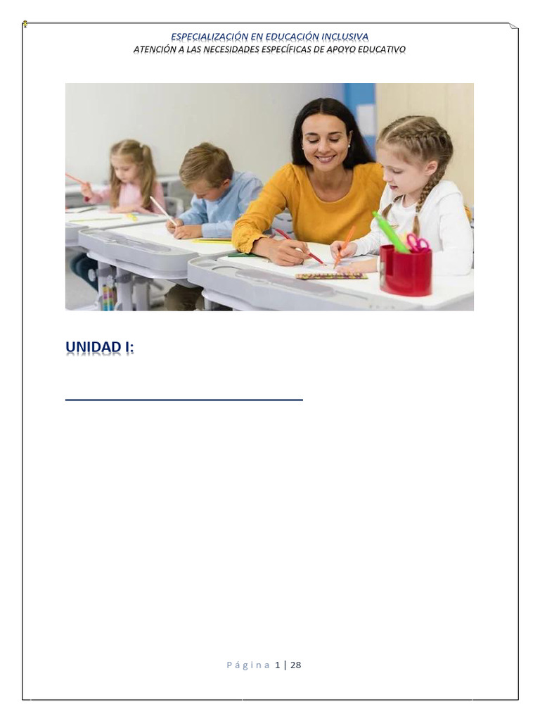 Unidad I Post. Eei | PDF | Inclusión (Educación) | Invalidez