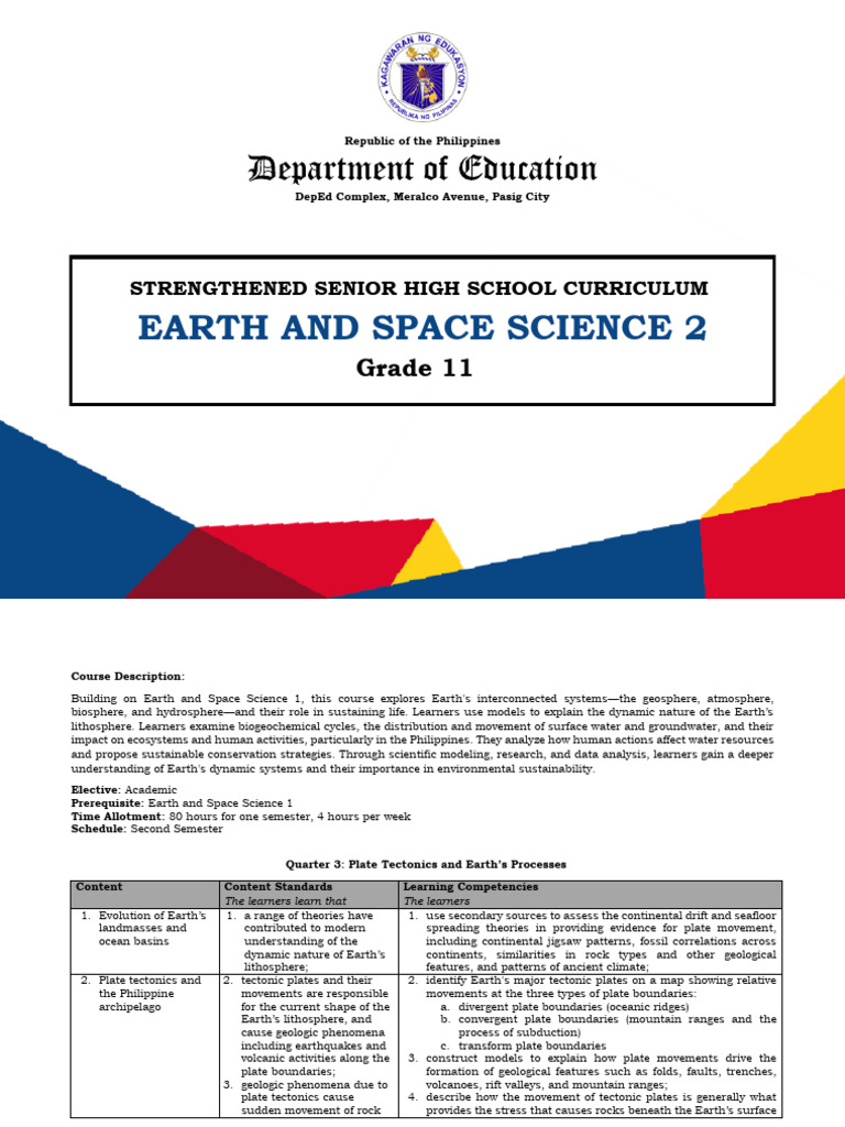 Grade 11 Earth and Space Science 2 Review | PDF | Earth Sciences ...