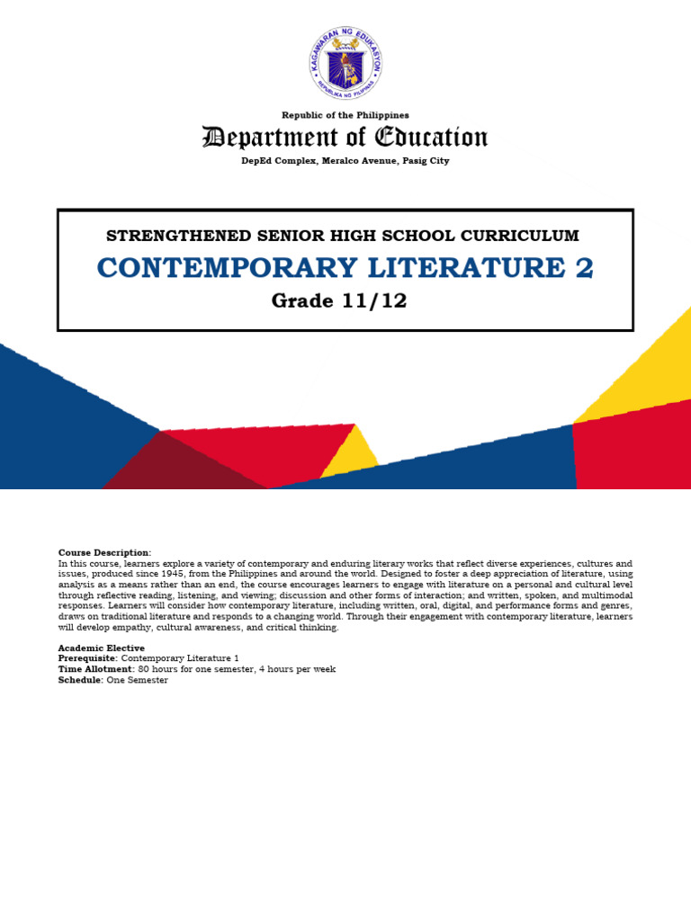 Contemporary Literature Curriculum Guide | PDF | Narrative | Storytelling