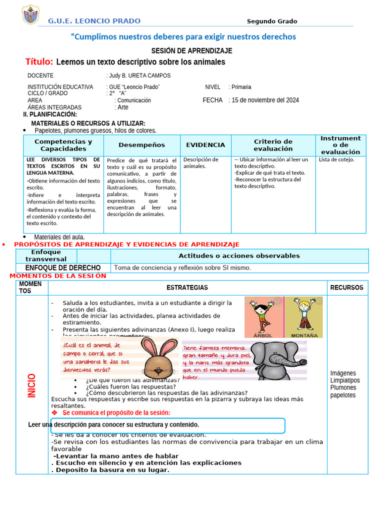 Texto descriptivo de un perro para niños | PDF | Perros | Aprendizaje