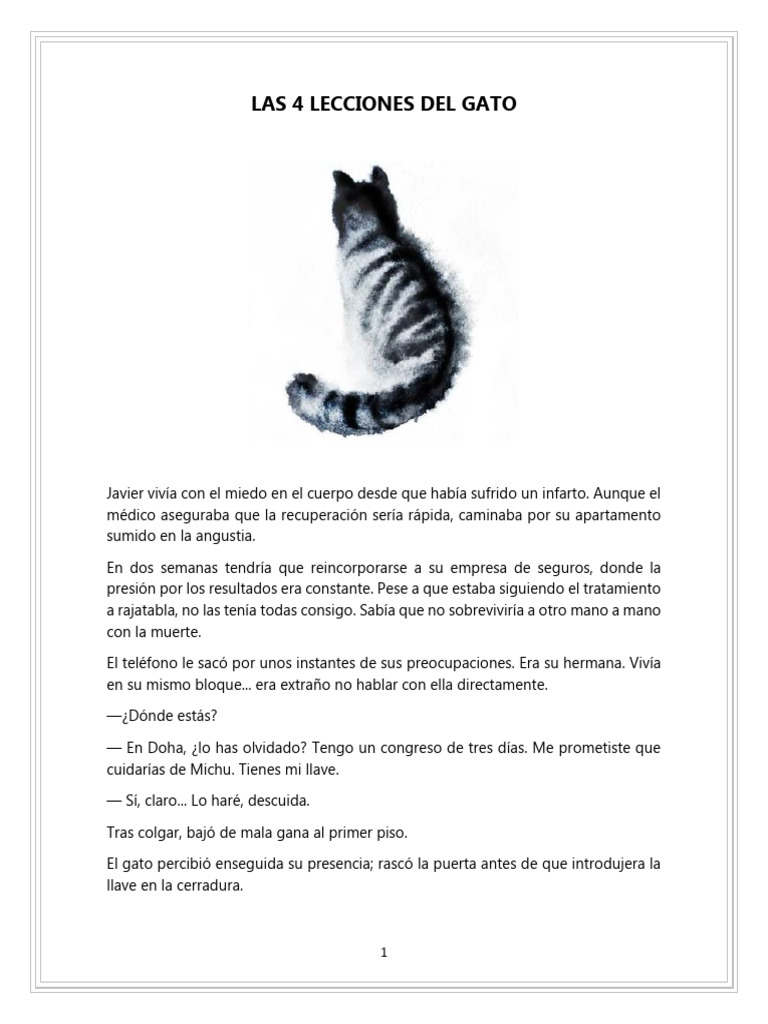 Las 4 Lecciones Del Gato-1 | PDF | Gatos