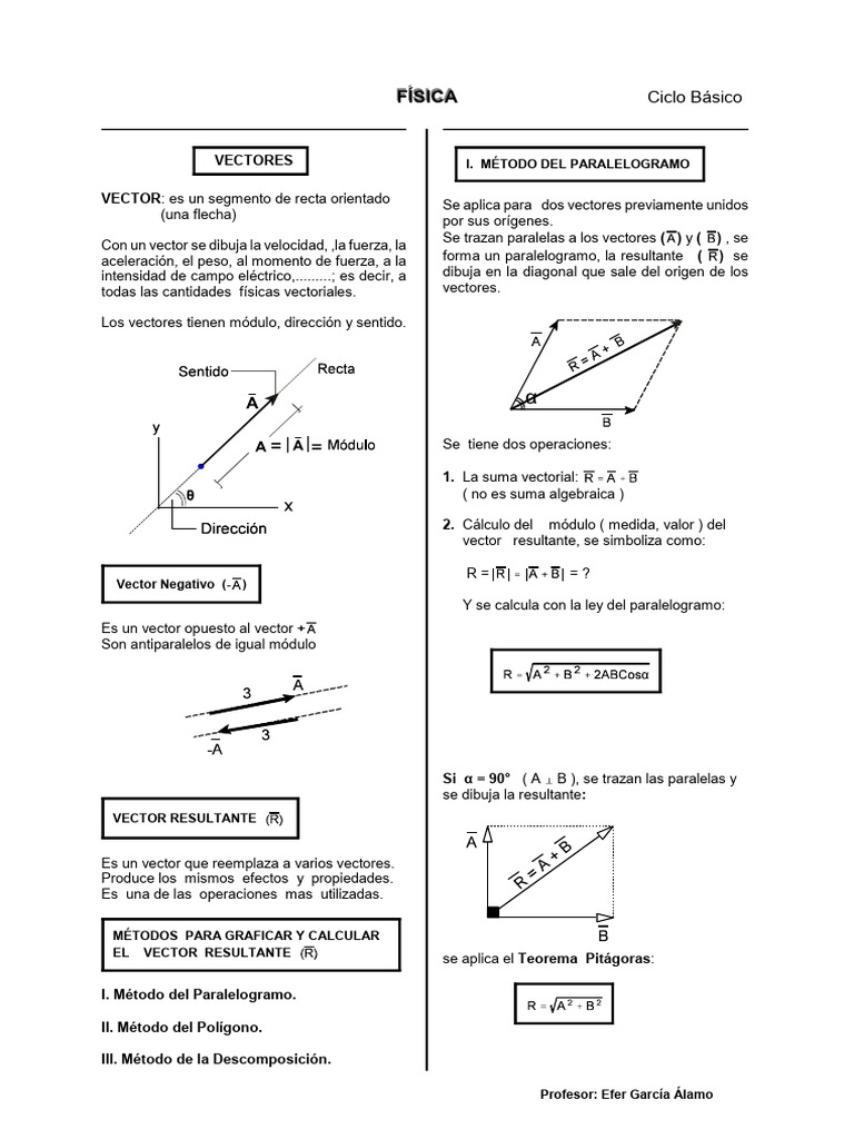 Vectores I Teoría | PDF | Vector Euclidiano | Euclides