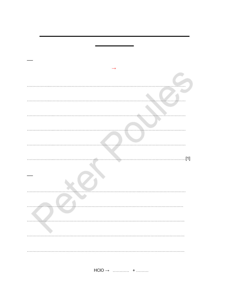 Sheet of Ionic Equation - Acid and Base - Redox | PDF | Redox | Salt ...