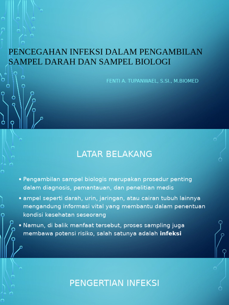 Pencegahan Infeksi Pengambilan Sampel | PDF