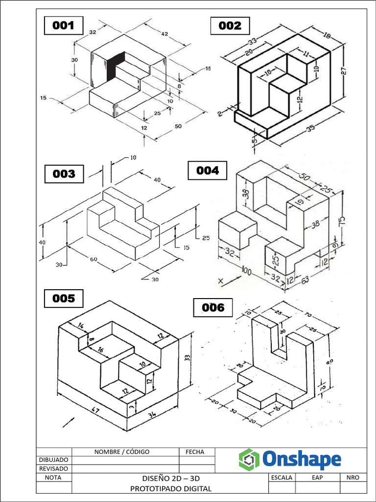 Onshape Practica 1 | PDF