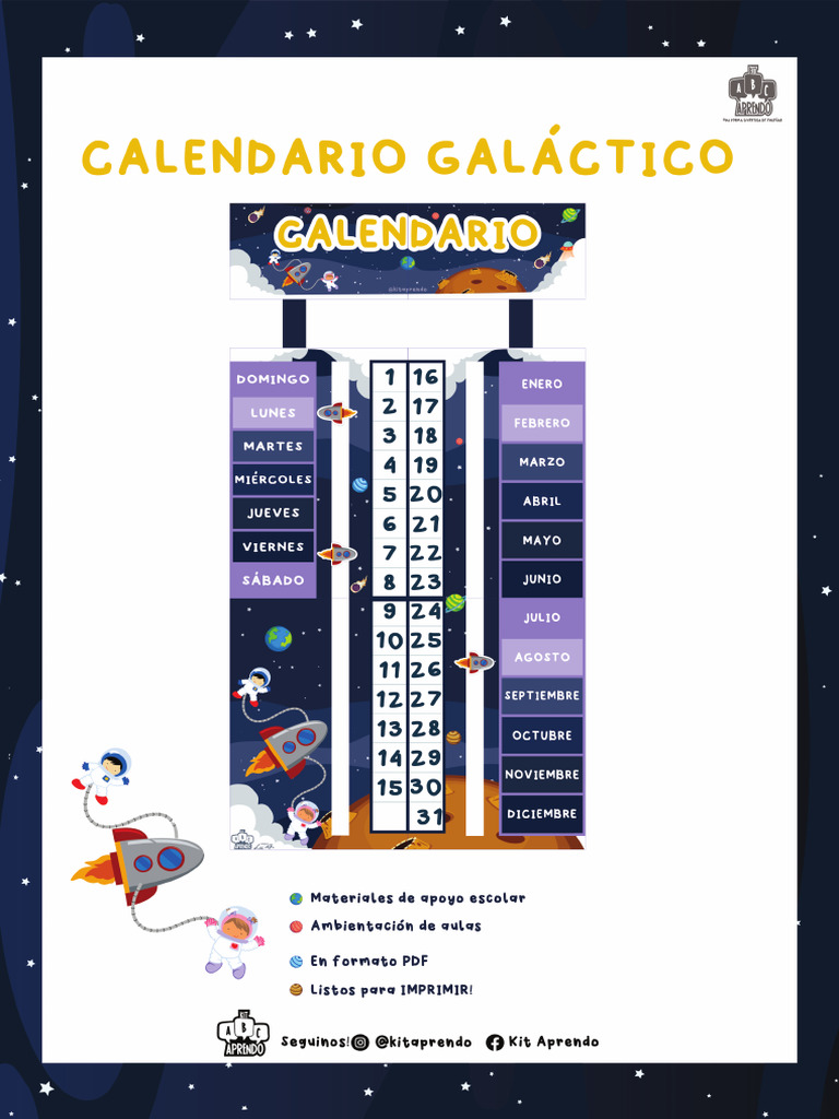 Kit Galáctico - Calendario | PDF