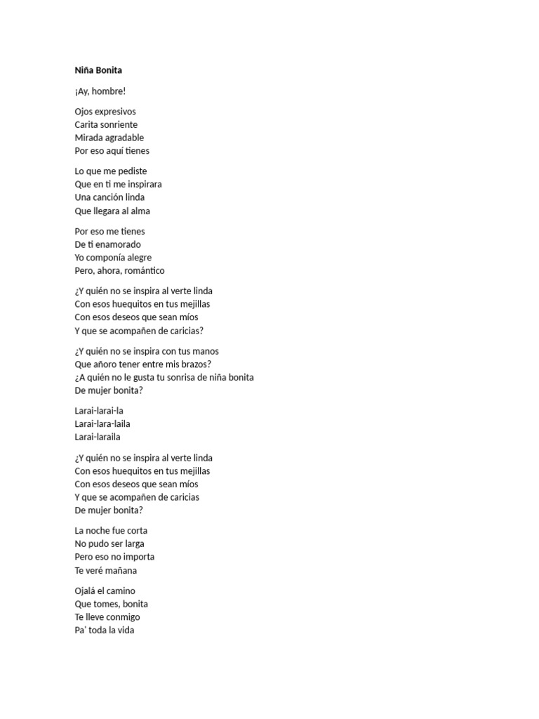 Niña Bonita | PDF
