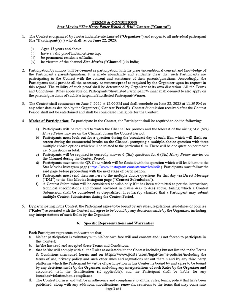 Harry Potter WB Contest V3 06 June 2025 (Track) | PDF | Copyright ...
