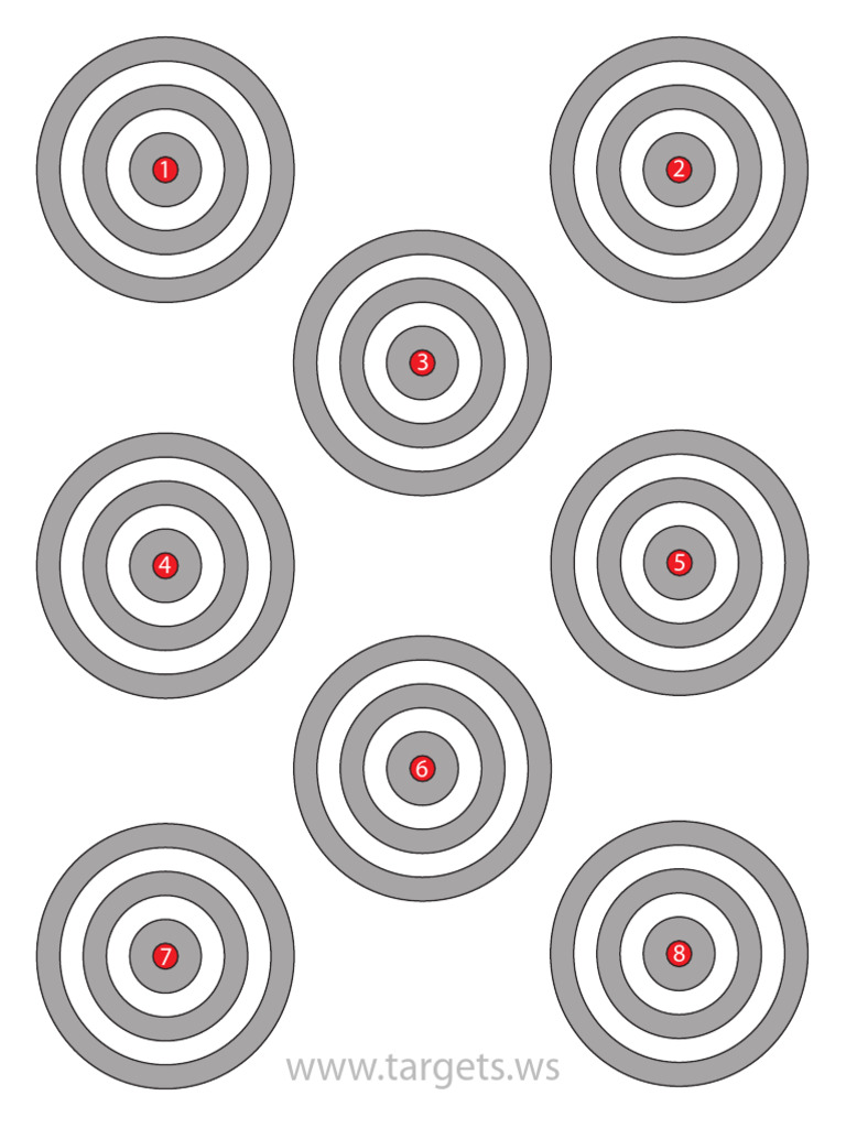 Bullseye Target Eight Small Red Centers | PDF