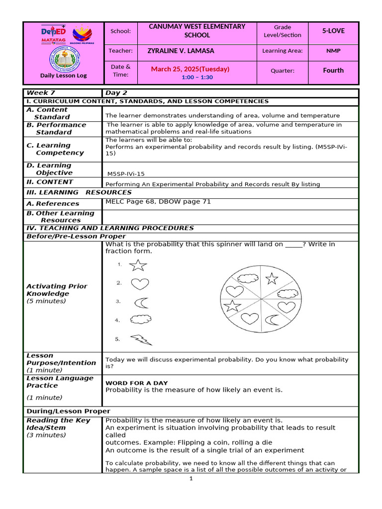 NMP WEEK 7 DAY 2 - March 25 2025 | PDF | Probability | Learning