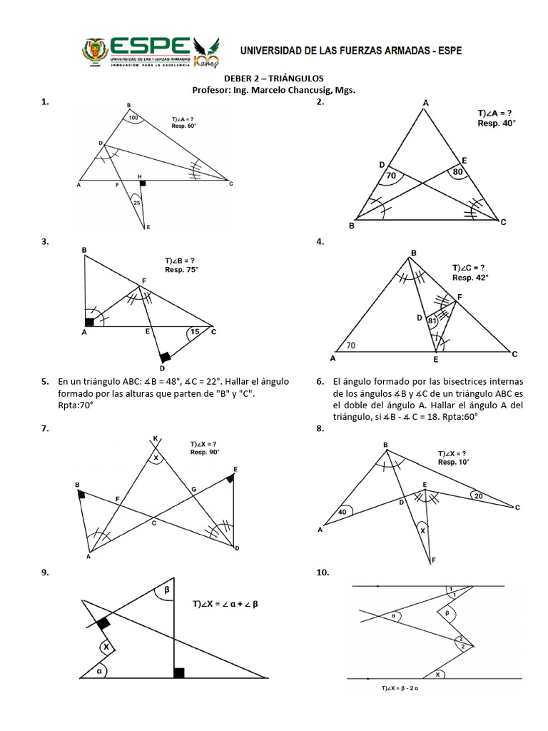 Deber 2 - Triangulos | PDF