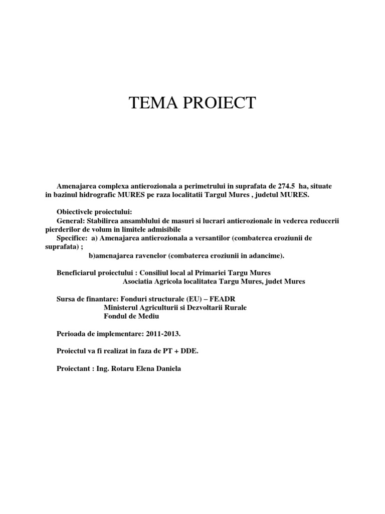 Proiect CES - DANA FINALLL!!!!! | PDF