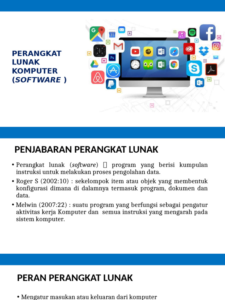 Jenis-Jenis Perangkat Lunak Komputer | PDF