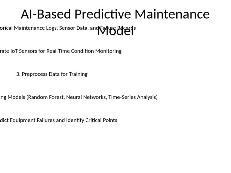 AI Based Predictive Maintenance Flowchart | PDF
