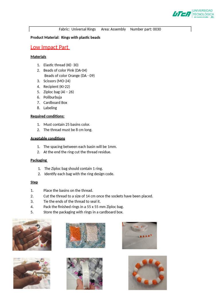 Universal Rings Assembly Instructions | PDF
