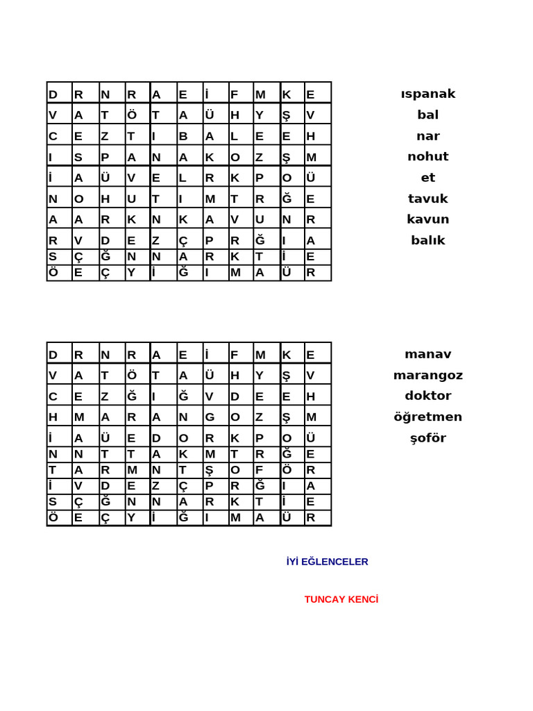 Bulmaca 5 | PDF