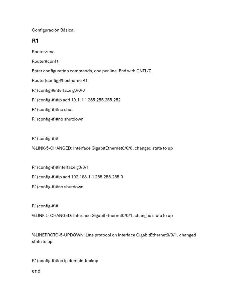Lab Basic Device Configuration And Ospf Authentication Pdf Network Protocols Computing