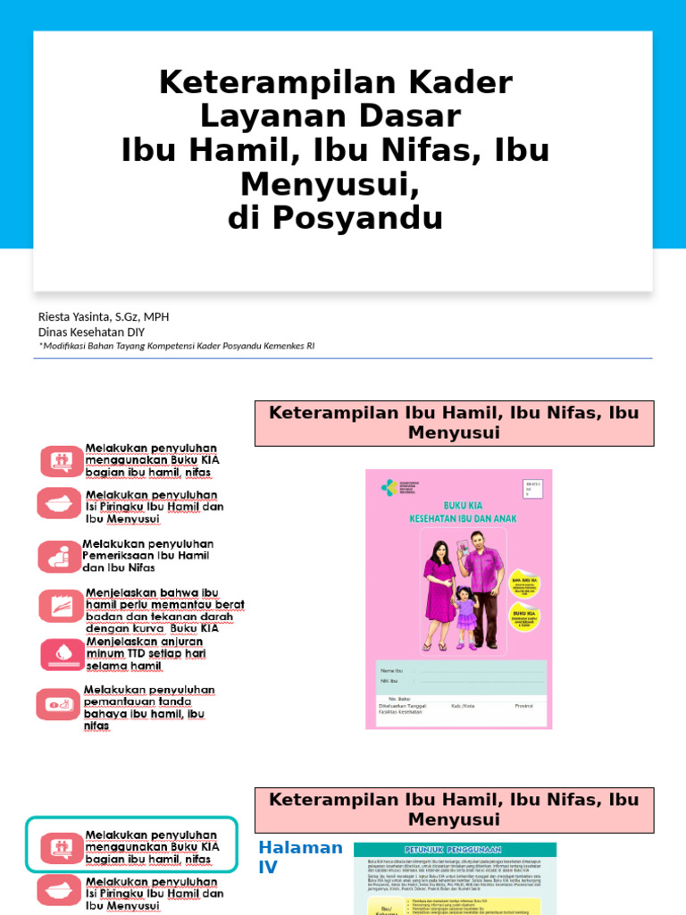 Materi Kader Posyandu Ibu | PDF