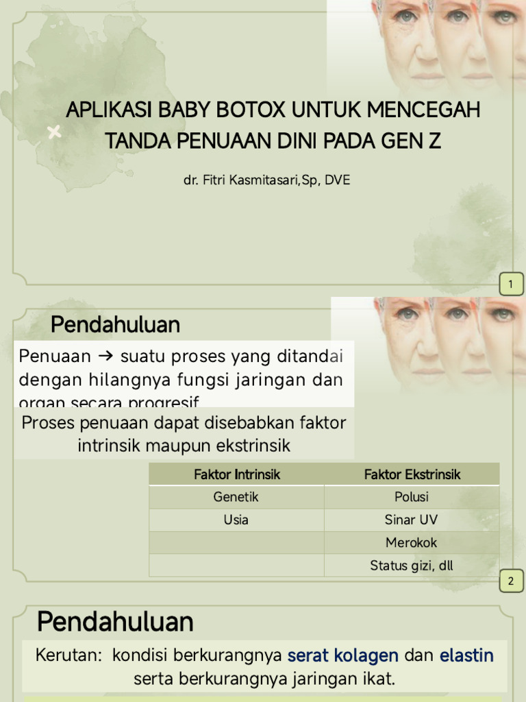 Baby Botox untuk Gen Z: Cegah Penuaan | PDF