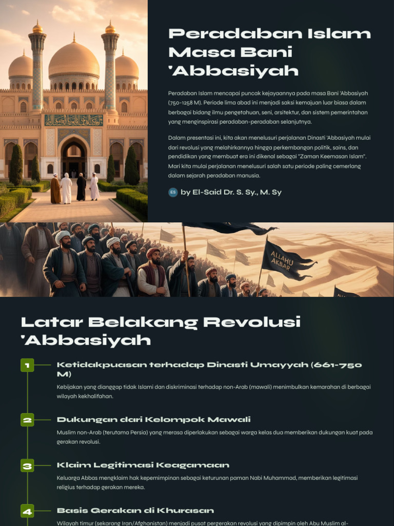 Peradaban Islam Masa Bani Abbasiyah | PDF
