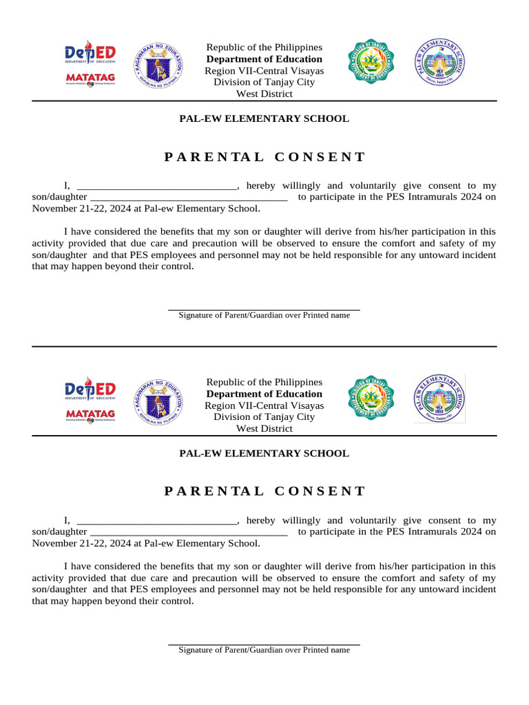 Parental Consent INTRAMS | PDF