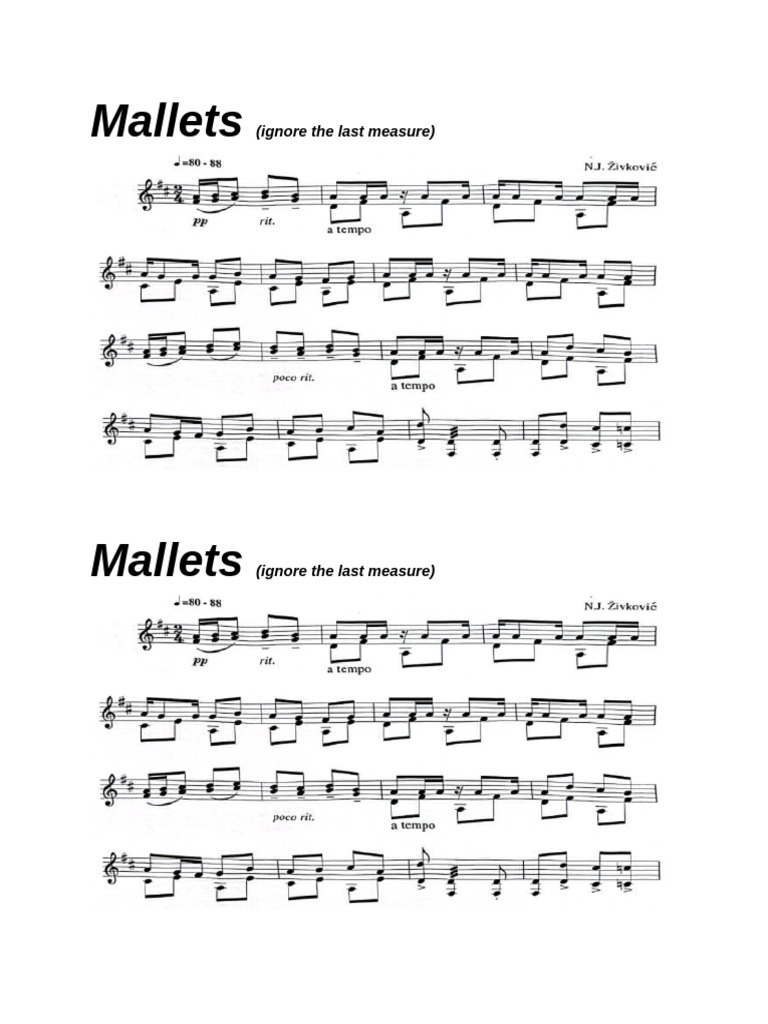 Mallets 2025 Auditions | PDF