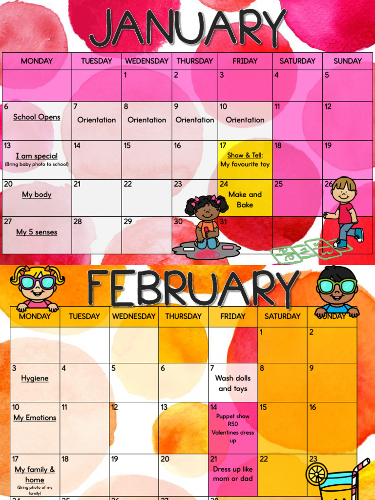 Weekly School Activity Schedule | PDF