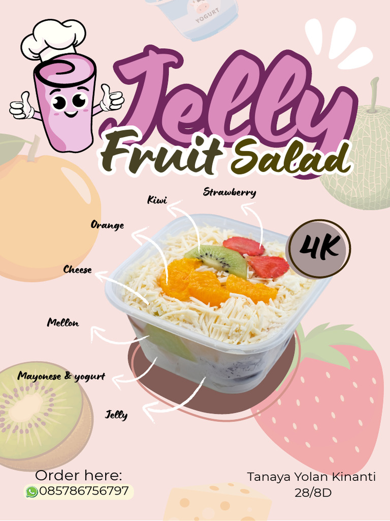 Oranye Dan Kuning Illustratif Modern Poster Promo Makanan Risol | PDF