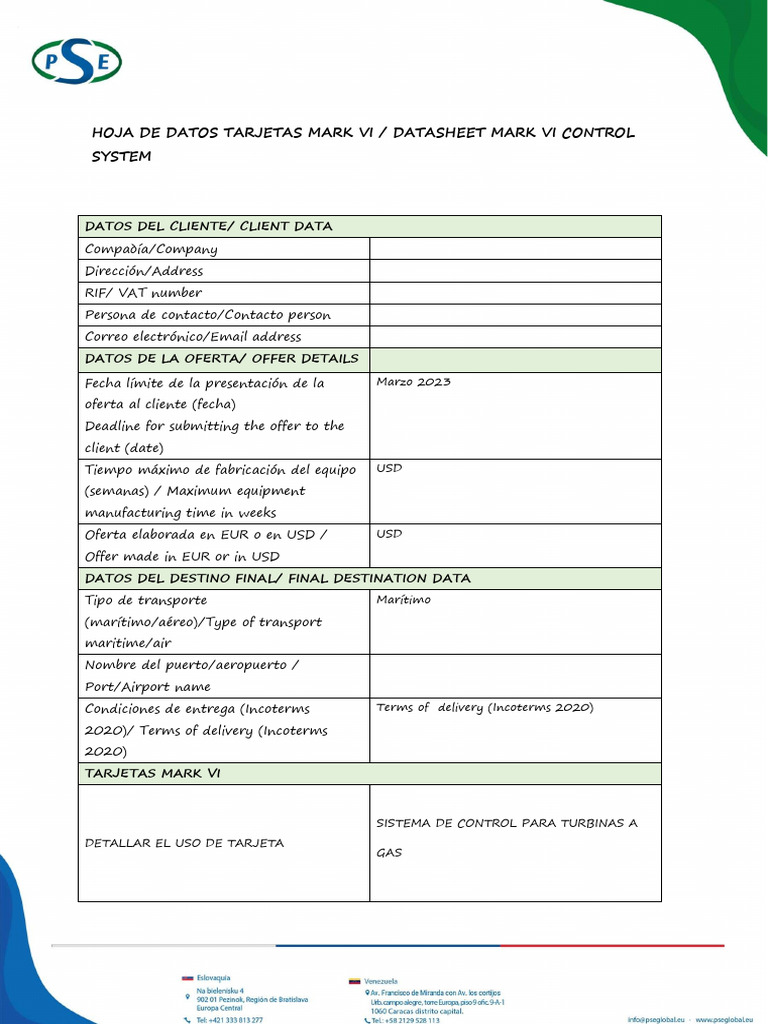 Hoja de Datos Tarjeta Mark VI VSVO | PDF