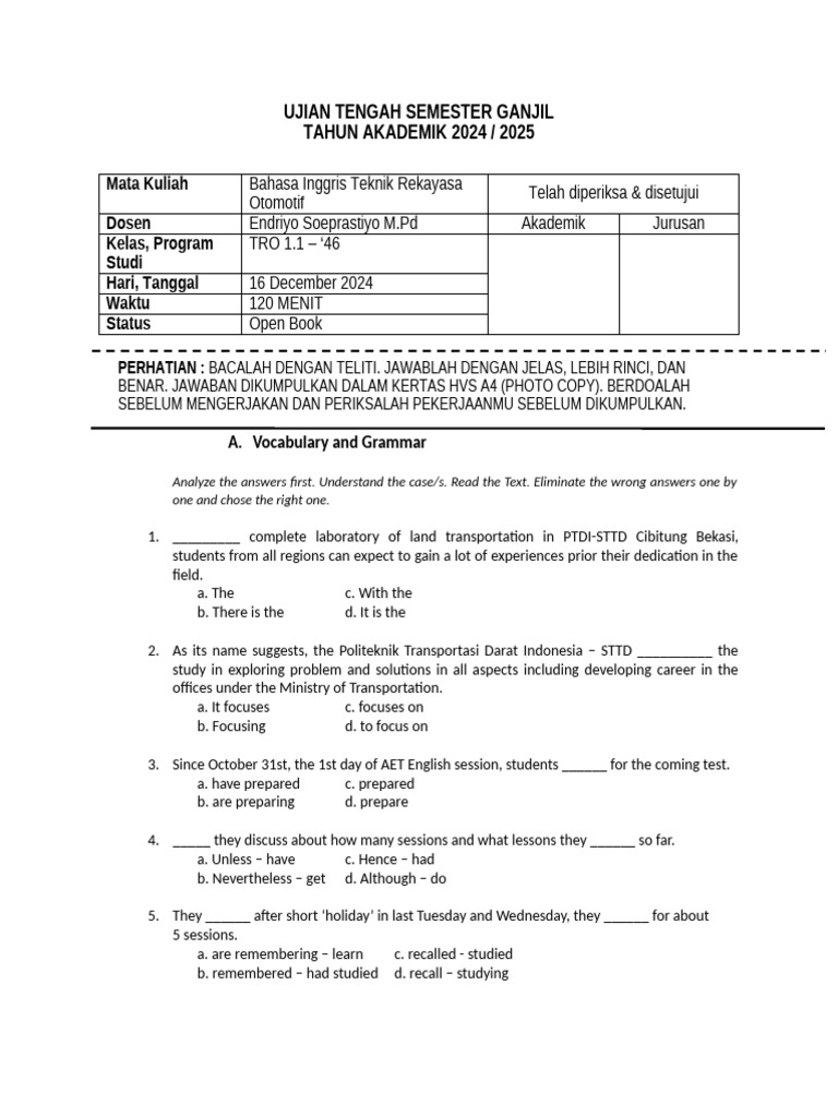Middle Test 1 . 2024_2025 - TRO '46 | PDF | Electric Vehicle | Engines