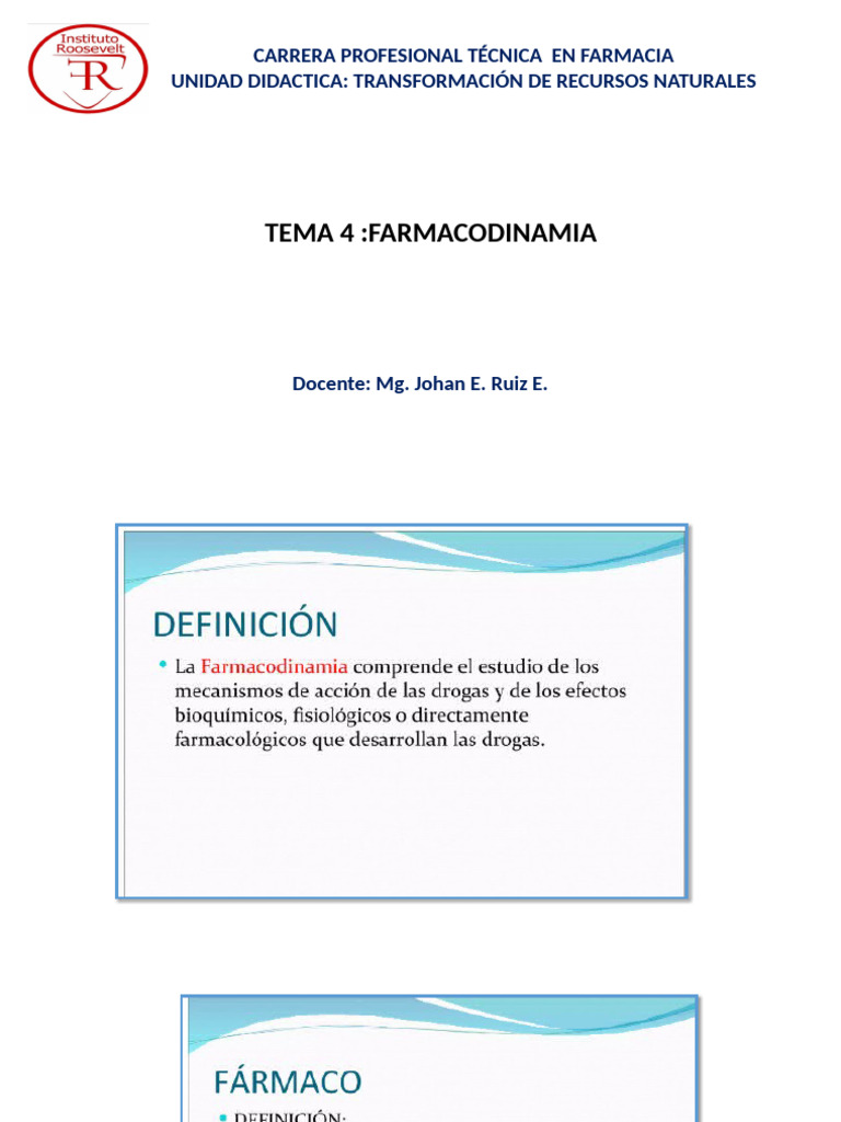 Tema 4 - Farmacodinamia | PDF