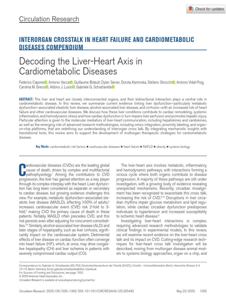 CKLM 2025 Liver Heart Axis | PDF | Metabolic Syndrome | Cardiovascular ...