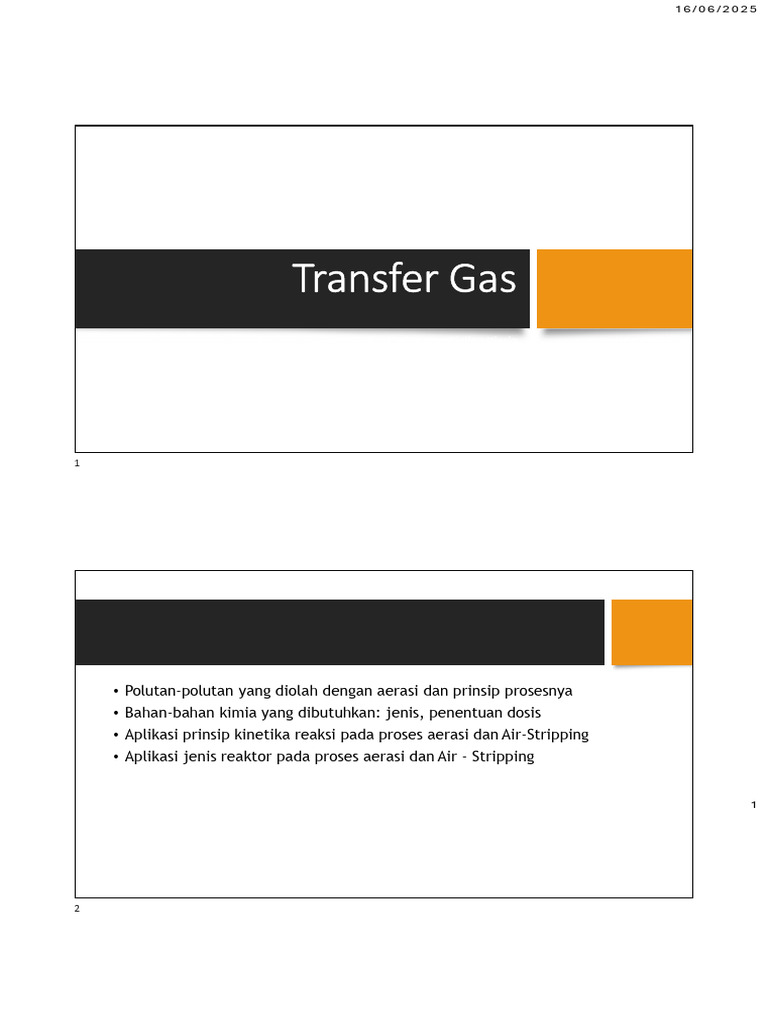 Proses Aerasi dan Stripping Gas dalam Pengolahan Air | PDF