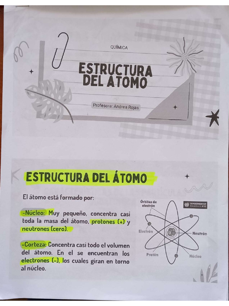 Estructura Del Atomo - 7° | PDF