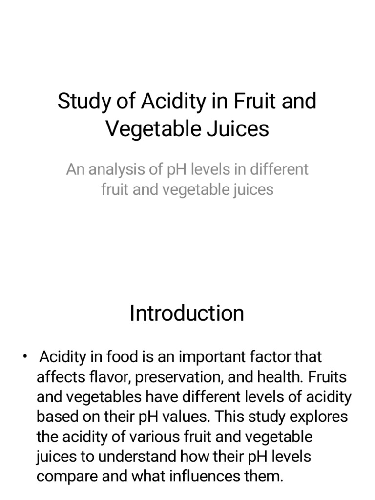 Acidity Analysis of Juices | PDF