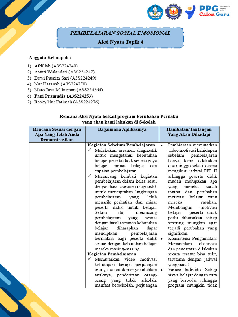 Pse - t4.8. - Aksi Nyata - Fani Pramudia | PDF