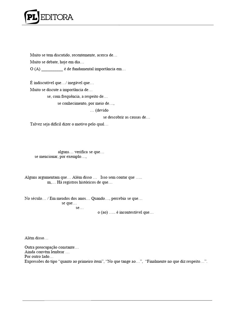Frases Modelos para Redação Eficiente | PDF