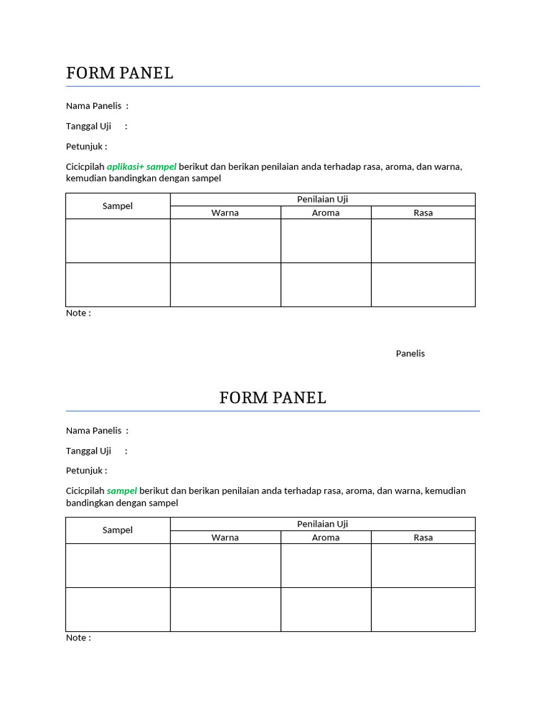 Form Panel | PDF