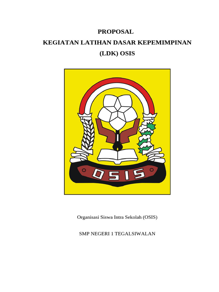 Proposal LDK OSIS SMP Negeri 1 | PDF