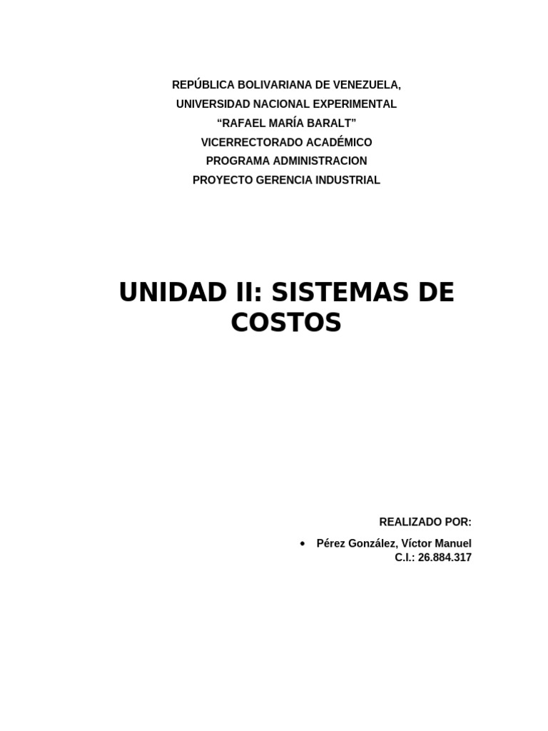 República Bolivariana de Venezuela Victor | PDF | Costo | Cheque de pago